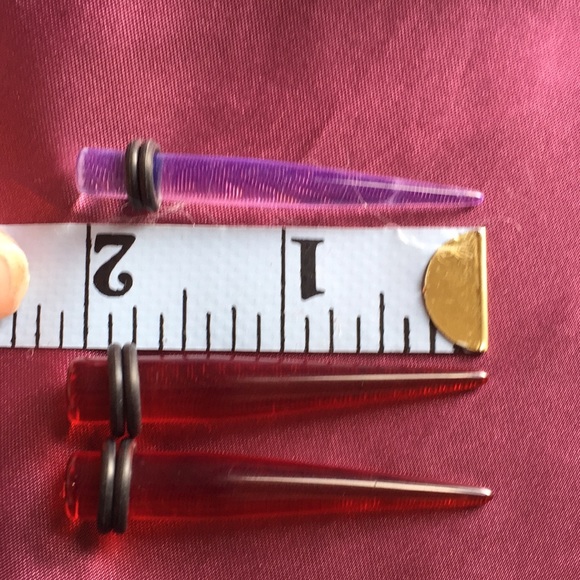 Jewelry | Set Of 8 Ear Gauges 3 Spikes And 5 Blown Glass | Poshmark
